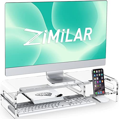 Zimilar Large Acrylic Monitor Stand Riser, 20 inch, 2-Tier, Premium for ...