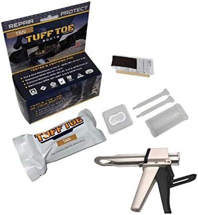 Tuff Toe Work Boot Repair Kit: (TAN) TUFF Gun APPLICATOR & Boot Bundle ...
