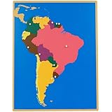 Amazon.com: Montessori Puzzle Map of South America with Control Maps ...