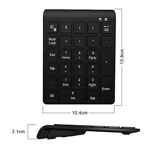 Bluetooth Number Pad Portable Wireless Bluetooth 27 Key Multi Function Numeric Keyboard