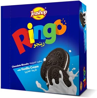 Teashop Ringo Chocolate Biscuits with Vanilla Cream, 16 x 38 g price in ...