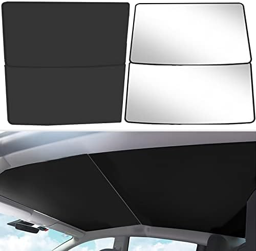 Fit Tesla Model Y Sun Shades Glass Roof Sunshade Front & Rear Window ...
