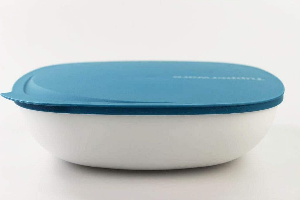 Tupperware Allegra Bowl 2,5 L white turquoise 34104: Amazon.co.uk ...