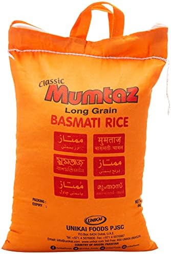 Mumtaz Classic Long Grain Basmati Rice, 5 Kg, White price in UAE ...