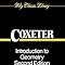 Introduction to Geometry: Coxeter, H. S. M.: 9780471504580: Amazon.com ...