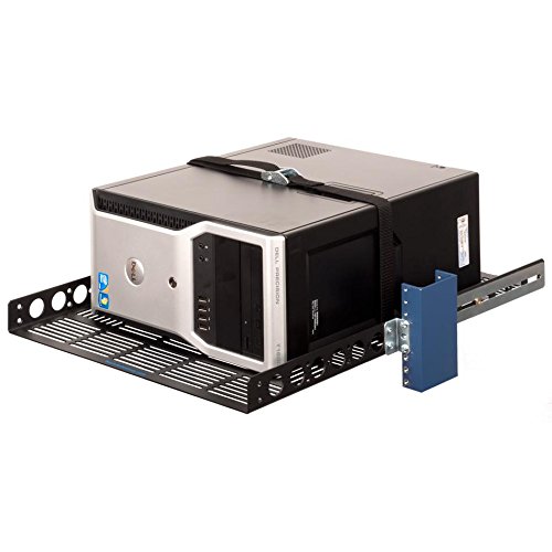 RackSolutions 1U Adjustable Vented 19 Inch Server Rack Mount Shelf 24 ...