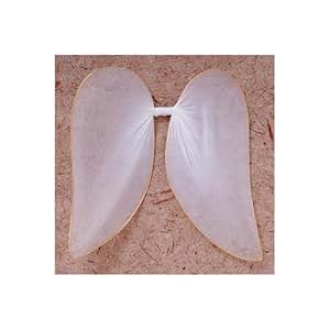 Amazon.com: Darice DIY Crafts Angel Wings Nylon Mesh, Gold Trim White 7 ...
