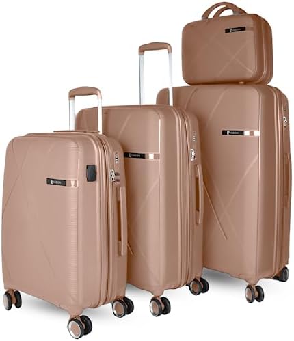 PIGEON Suitcase Set Of 3 + 1 with Cosmetic Bag Hardside Expandable ...