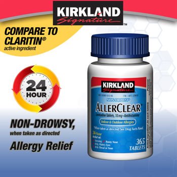 Kirkland Signature Non Drowsy Allerclear Loratadine Tablets ...
