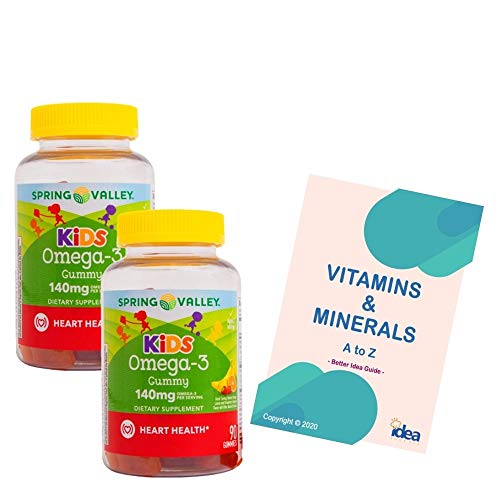 Spring Valley Kids Omega-3 Gummies, Heart Health Supplement, Natural ...