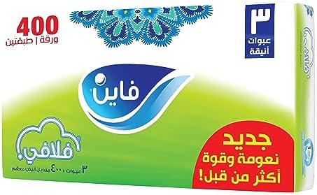 Fine Fluffy 2 Ply Facial Tissue Soft Pack, 400 Sheets (Pack of 3) price ...