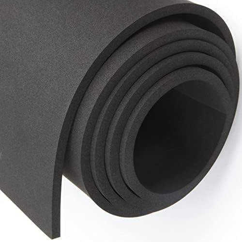 MAGZO Rubber Mat Roll 1/4 Inch Thick X 12” W x 4.9’ L, Non-Adhesive ...