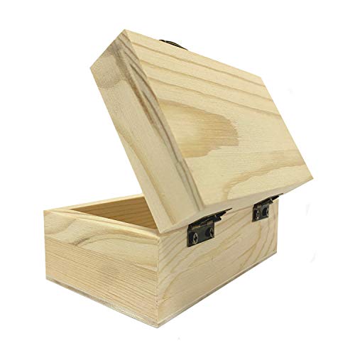 LONG TAO 4 Pcs 3.9''x2.4''x2.0'' Unfinished Wood Box Decorate Wooden ...
