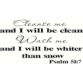 Amazon.com: DOLUDO Set Of 2 Prints Cleanse Me And I Will Be Clean Wash ...