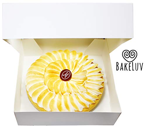 BAKELUV 9x9x2.5” White Pie Boxes with Window | 12 Pack | 9x9x2.5 Bakery ...