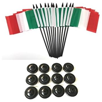 Amazon.com: PACK of 12 4"x6" Italy Miniature Desk & Table Flags, 1 ...