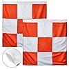 Safety Flag Airport Flag, 36 x 36 Inch, Marking Flags Orange and White ...