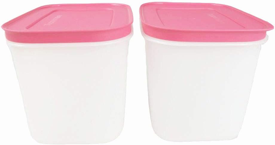 TUPPERWARE Gefrier-Behälter 1,1L pink-weiß hoch G35 (2) Eis-Kristall ...