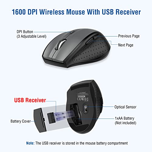 Wireless Keyboard And Mouse Combo E Yooso 18 Months Battery Life Cordless Keyboard 2 4g Full
