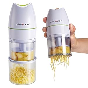 One Touch Automatic Power Grater Cheese Food Container Safe Handheld ...