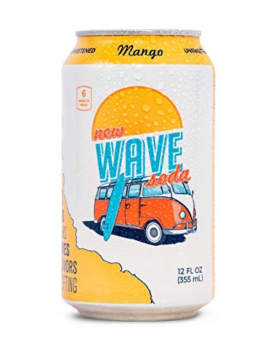 New Wave Soda Caffeinated Sparkling Water w/ Canned Fruit Juice ...