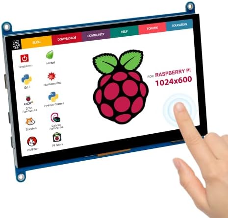 ELECROW Touchsreen Monitor, 7-inch for Raspberry Pi Screen 1024 * 600 ...