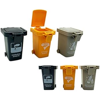 Amazon.com: Original Color Trash Can Toy,Garbage Truck's Trash Cans ...