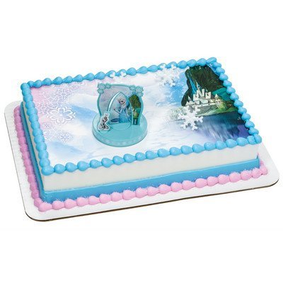 Frozen Cake Topper With 1 2 Sheet Frozen Background Edible | Desertcart ...
