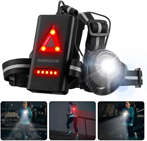 SGODDE Outdoor Night Running Lights, LED Chest Run Light with 120 ...