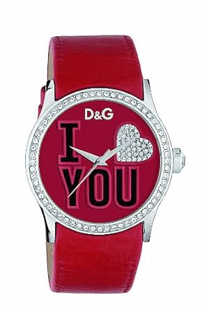 D&G Womens Analogue Quartz Watch with Leather Strap DW0147: Amazon.co ...