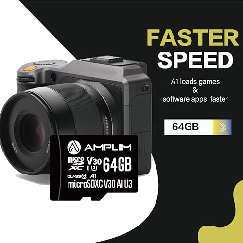 Amplim Micro SD Card 64GB, 2 Pack Extreme High Speed MicroSD Memory Plus Adapter, MicroSDXC U3 ...