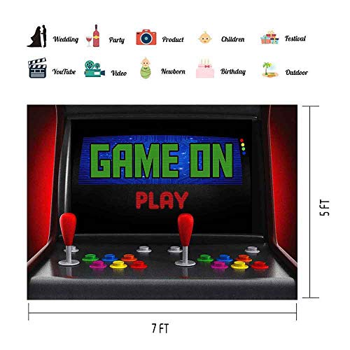 SDDSER Game Backdrops for Photography 7X5FT Arcade Machine Retro Gaming ...