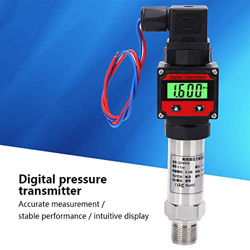Pressure Sensor, With Digital LED Display Pressure Transmitter, 24V DC ...