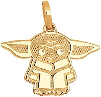 Amazon.com: Disney Star Wars The Mandalorian Grogu 14K Yellow Gold ...