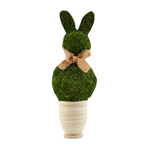 Bunny Topiary, Green Preserved Moss, 13 1/2" x 5" Dia for sale | North ...