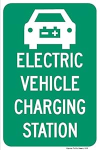Amazon.com: Electric Vehicle Charging Station Sign - 12x18: Home ...