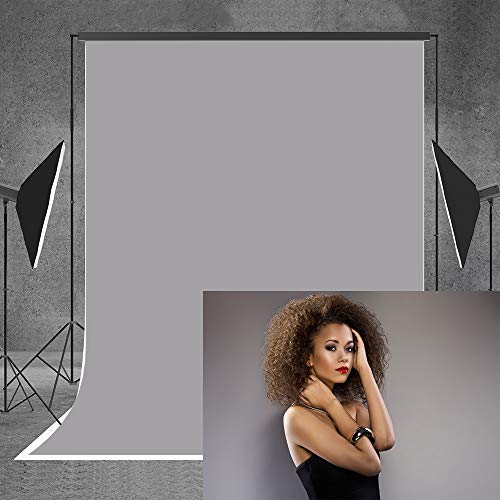 Buy Allenjoy 5x7ft Solid Grey Photography Soft Fabric Backdrop Portrait ...