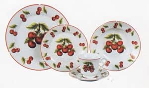 Amazon.com: CHERRY 20pc Dinner Dish Set Dishes Dinnerware NEW : Health ...