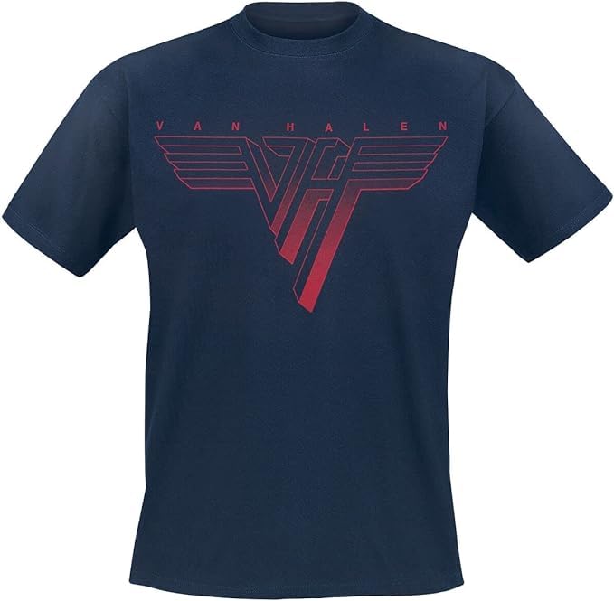 Mua Van Halen Men's Classic Red Logo T-Shirt Navy | Officially Licensed ...