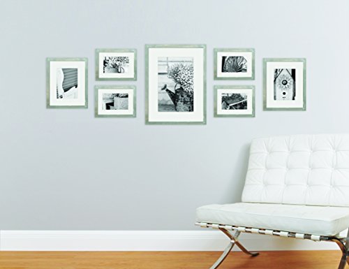 Gallery Perfect 7 Piece Greywash Gallery Wall Kit Picture Frame Set ...