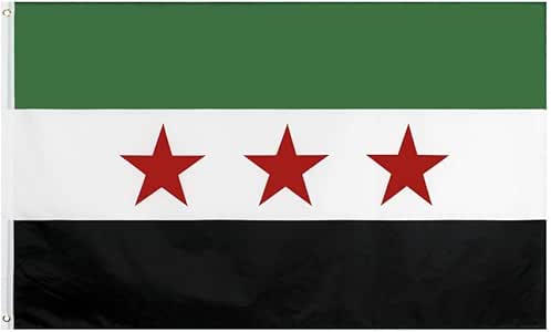 ALPGTR Bandera de Siria con Tres Estrellas Rojas de la República Árabe ...