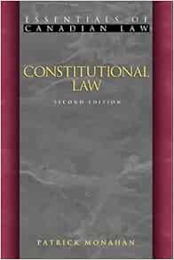 Amazon.com: Constitutional Law (Essentials of Canadian Law ...
