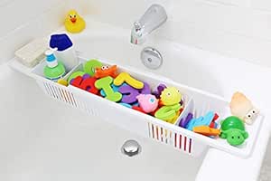 Amazon.com: Bath Toy Organizer & Bathtub Storage Basket: Baby