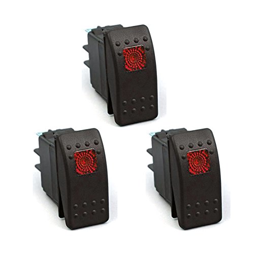 Buy XT AUTO 20 Amp Car Marine Red LED Toggle Switch Dash Rocker Switch ...
