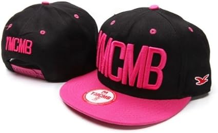 YMCMB Snapback Hat Cap Adjustable Size - 2 Tone Black / Pink: Amazon.co ...