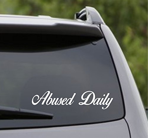 Buy Abused Daily Car Window Windshield Lettering Decal Sticker Decals ...