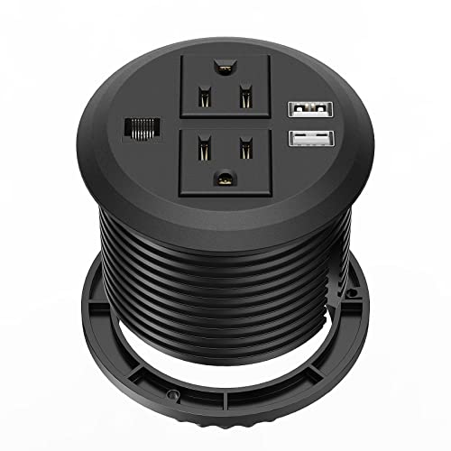BTU Desktop Power Grommet 3 inch, Desk Power Outlet Socket Recessed ...