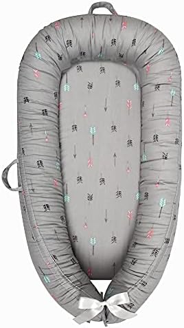 Yoocaa Baby Lounger - Soft 100% Cotton & Fiberfill Breathable Newborn ...