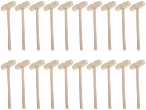 TOYANDONA 20pcs Mini Wooden Hammers Kids Playing Learning Hammer Tools ...