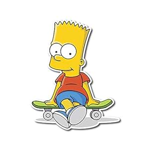 Amazon.com: Bart Simpson Sticker Decal for Car Window, Bumper, Laptop ...